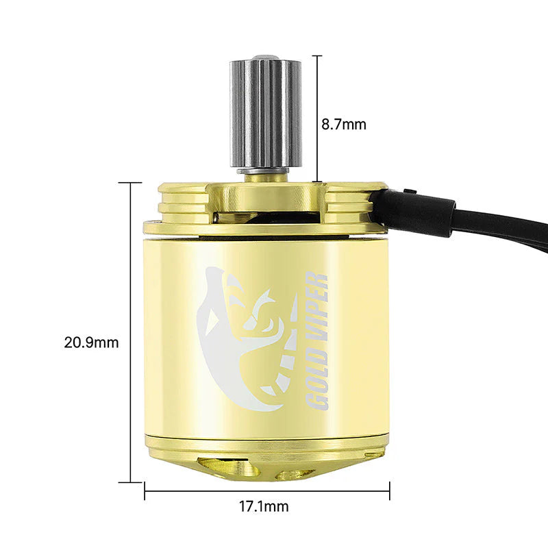 INJORA Gold Viper 1721 Brushless Motor 2800KV for 1/18 TRX4M Ascent-18 ...