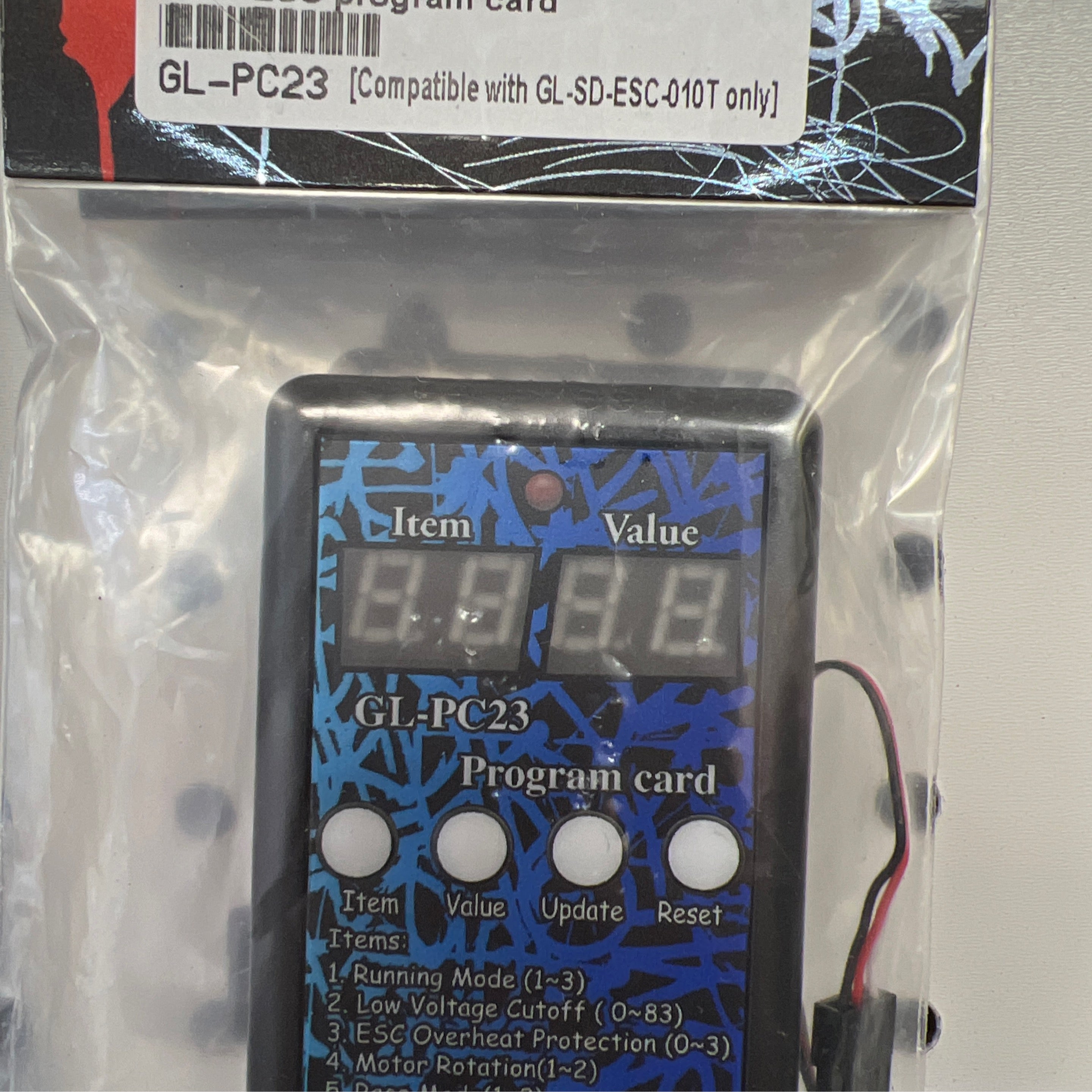 GL-PC23 New ESC Programming Card [For GL-SD-ESC-010T & 020T] – Houston RC